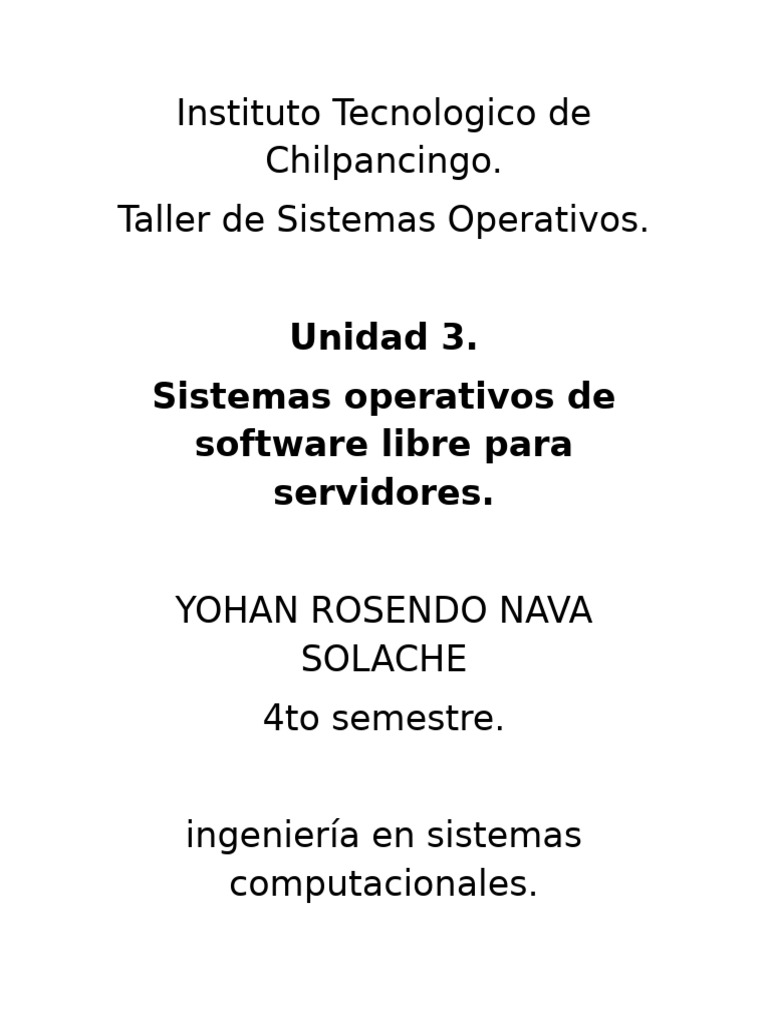 U3-YRNS-RESUMEN | PDF | Software libre | Archivo de computadora