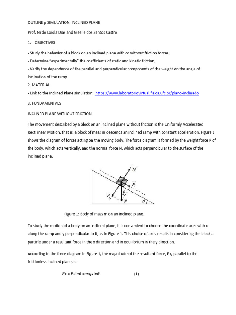 Inclined Plane - Final | PDF | Force | Friction