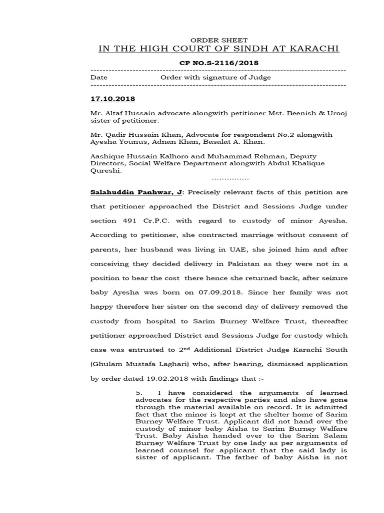 Child Protection CP S 2116 2018 | PDF | Child Custody | Prosecutor