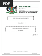 WISKUNDIGE GELETTERDHEID Junie V1 Graad 12 Afr QP | PDF