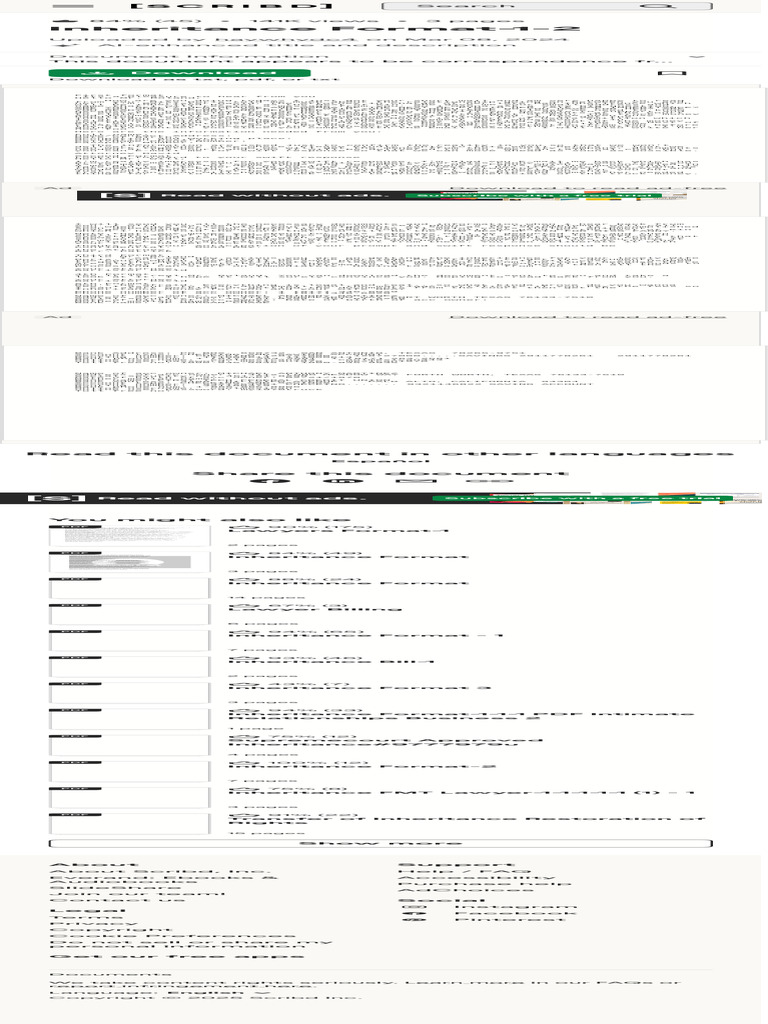Inheritance Format-1-2 PDF User (Computing) Lawyer | PDF | Scribd