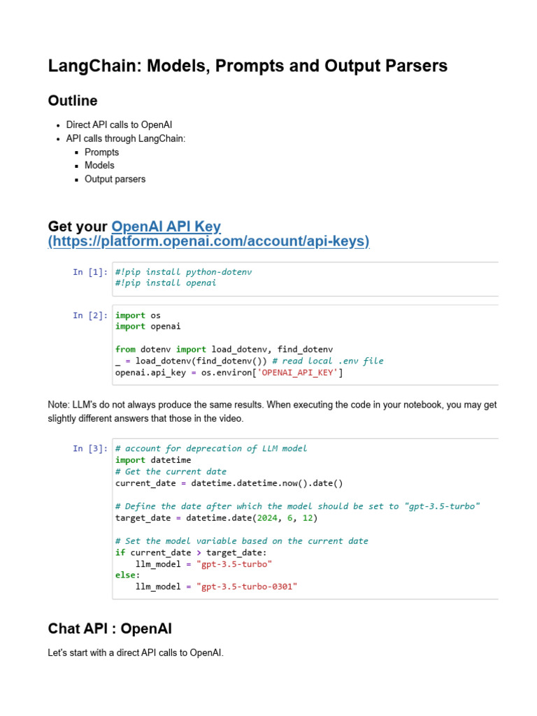 L1-Model - Prompt - Parser - Jupyter Notebook | PDF | Computer Programming