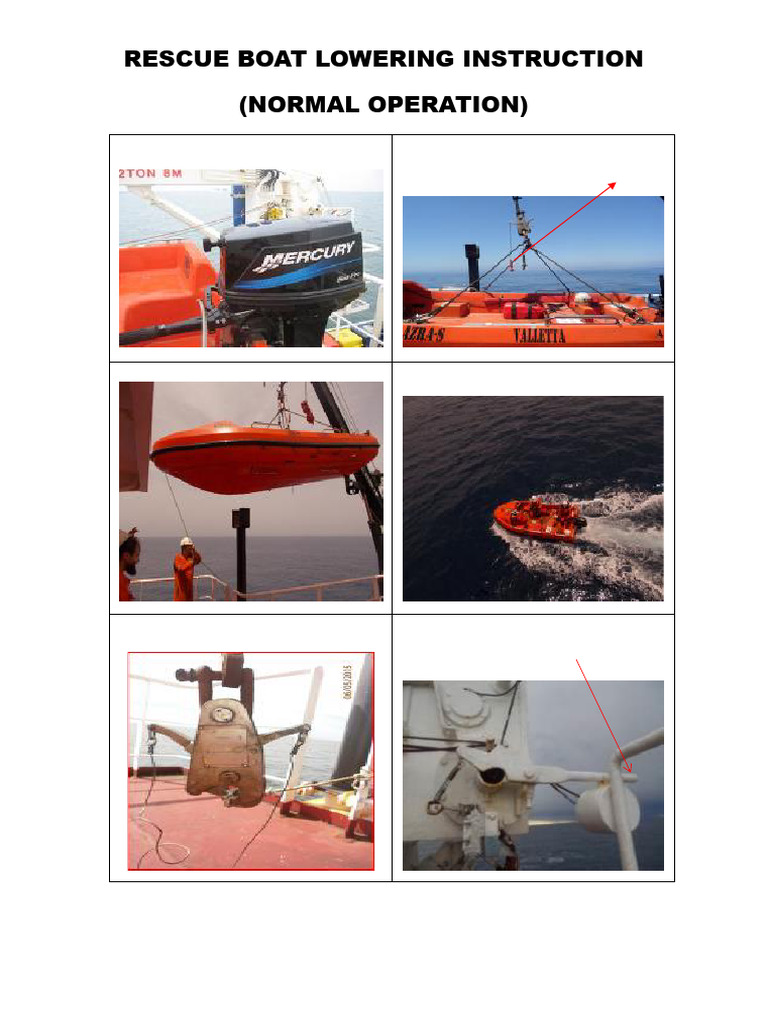 Rescue Boat Lowering Instruction | PDF