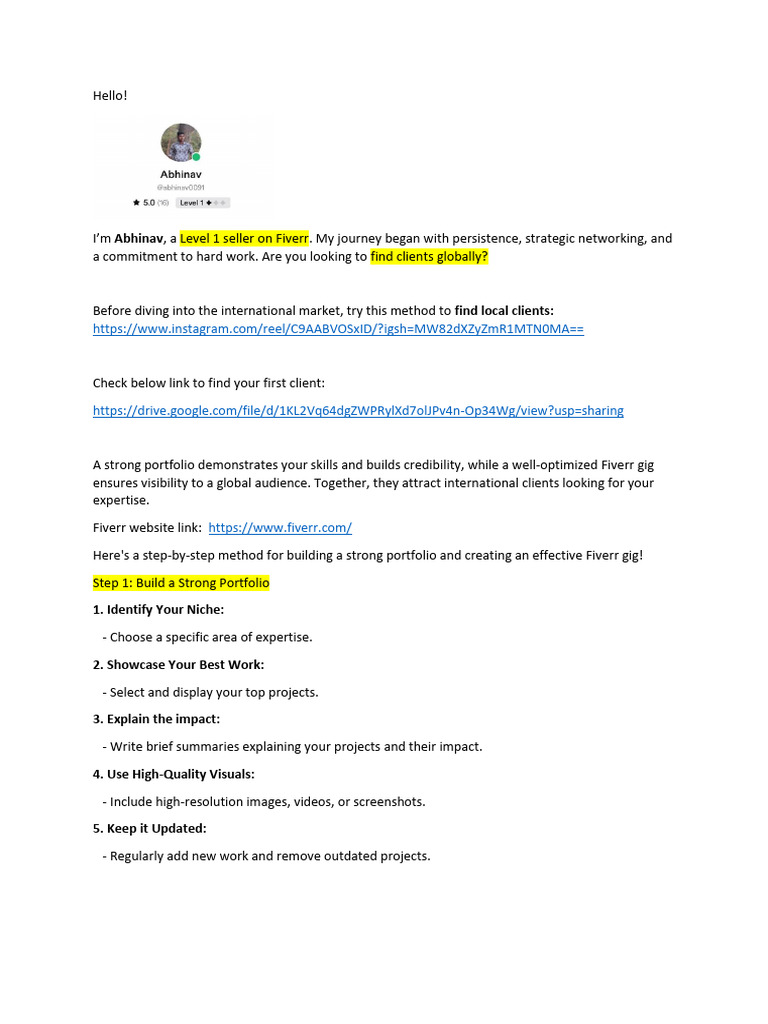 How To Get Global Clients | PDF
