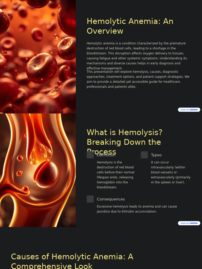 Hemolytic Anemia An Overview | PDF | Anemia | Medicine
