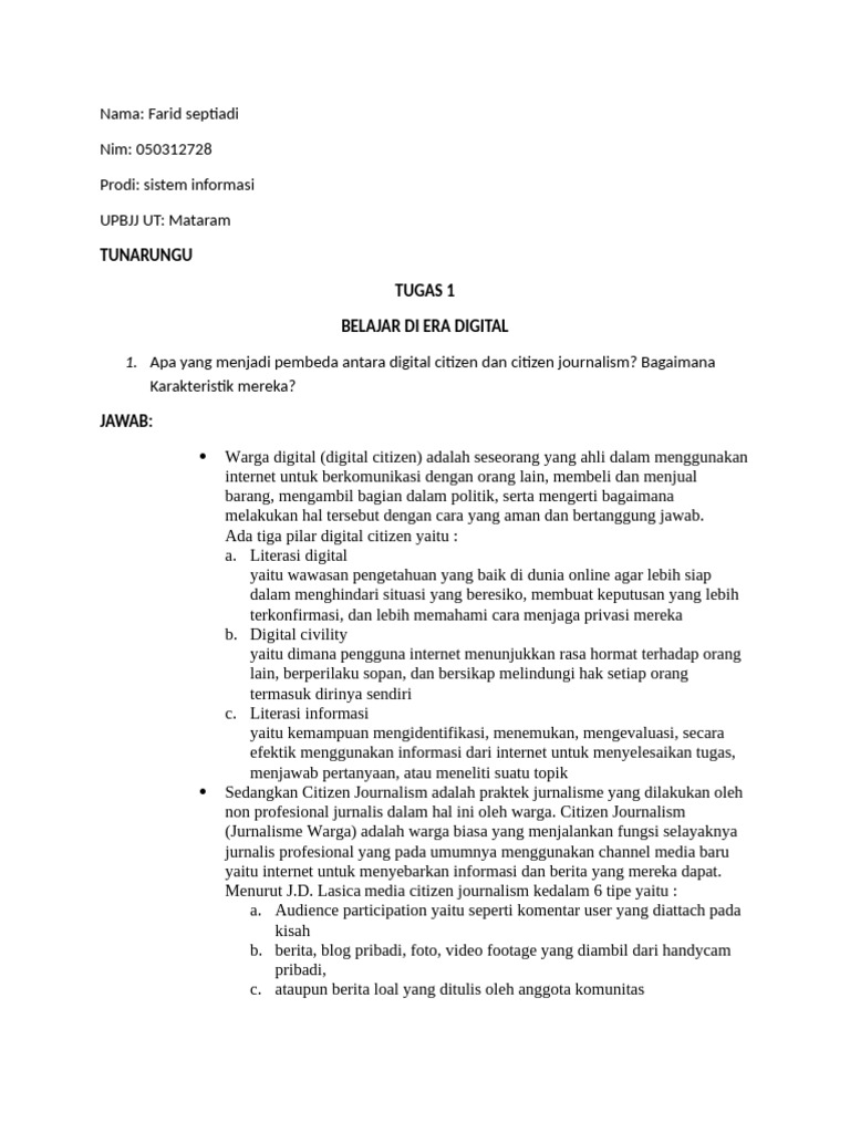 TGS 2 BELAJAR DI ERA DIGITAL | PDF