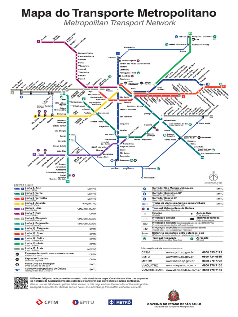 Mapa de Transporte Metropolitano 2023 | PDF
