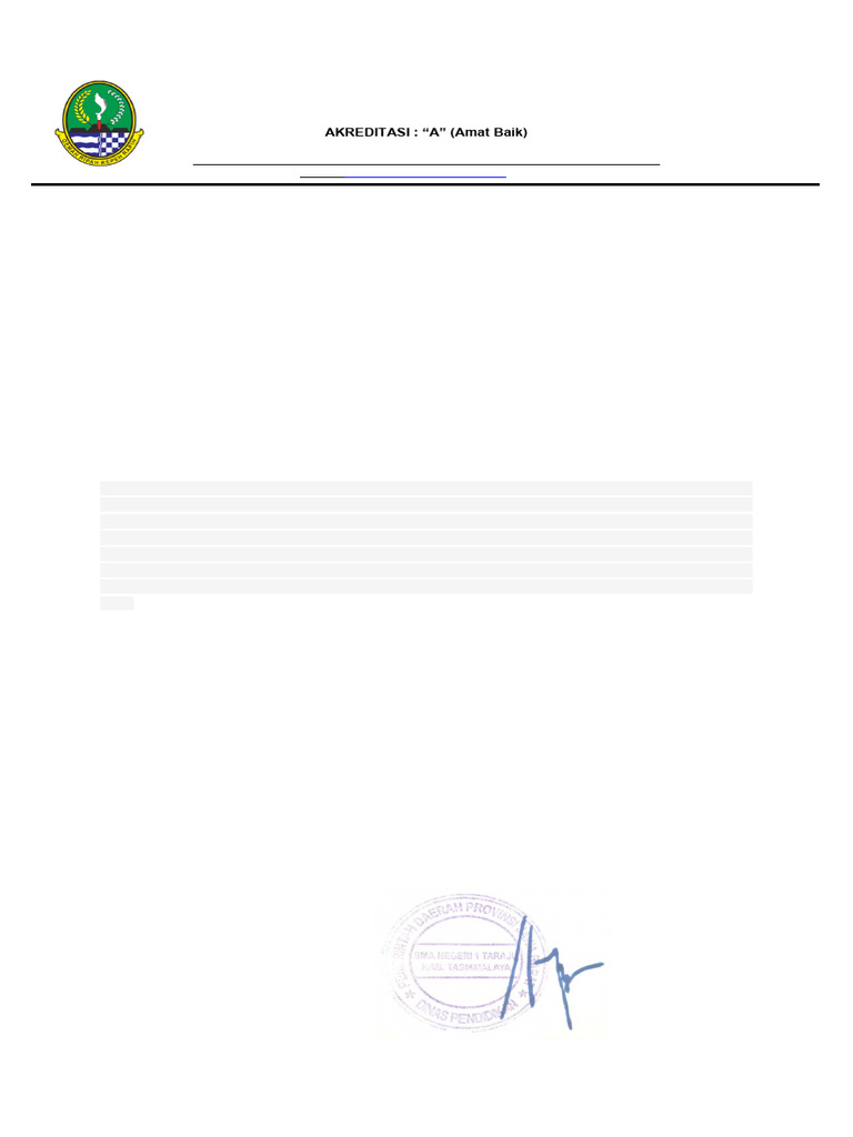 Surat Undangan Serah Terima Siswa Kelas XII | PDF