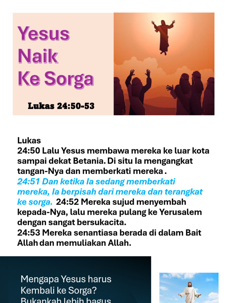 Yesus Naik ke Sorga dan Maknanya | PDF