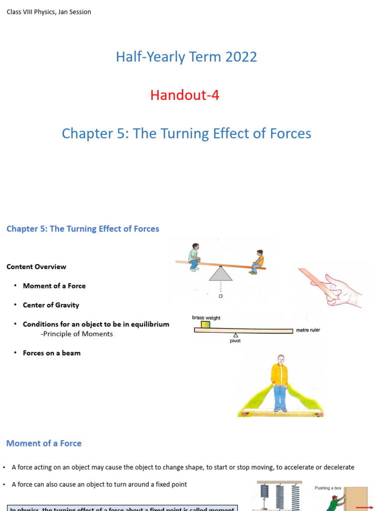 Edexcel IGCSE Physics Chapter-5 - Turning - Effects1 | PDF | Force ...