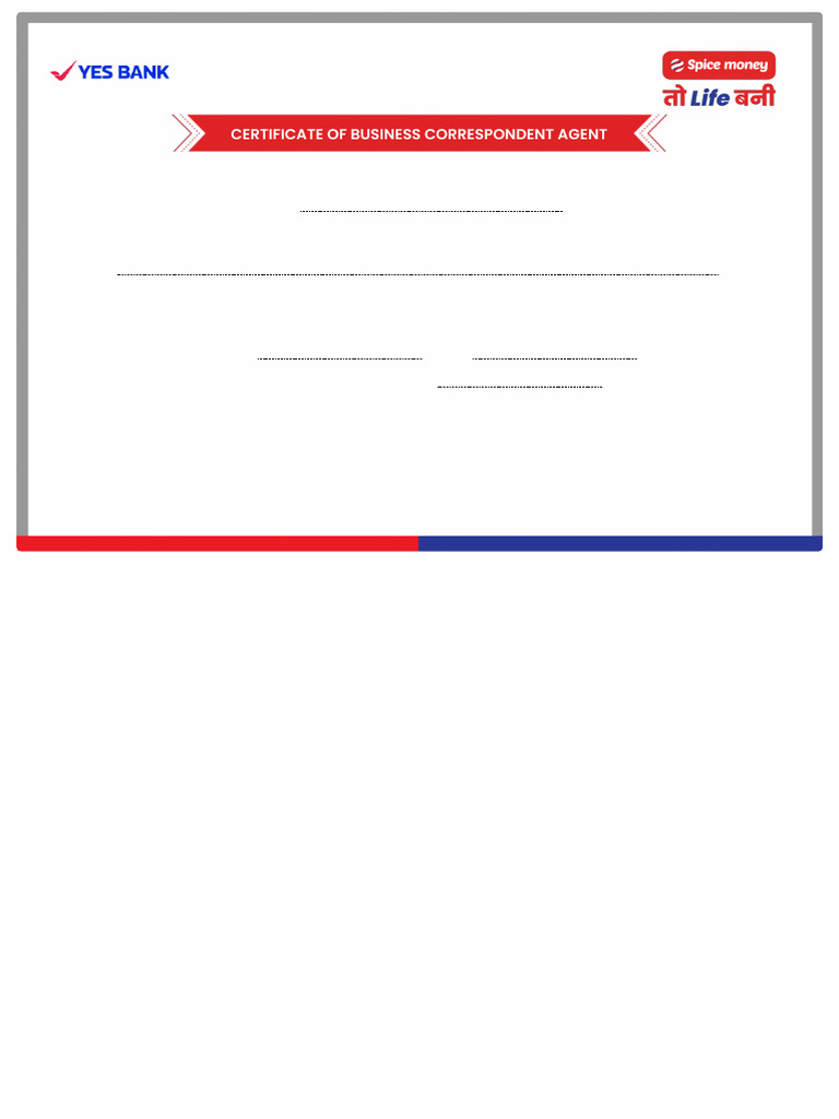 BC Certificate Yes Bank | PDF