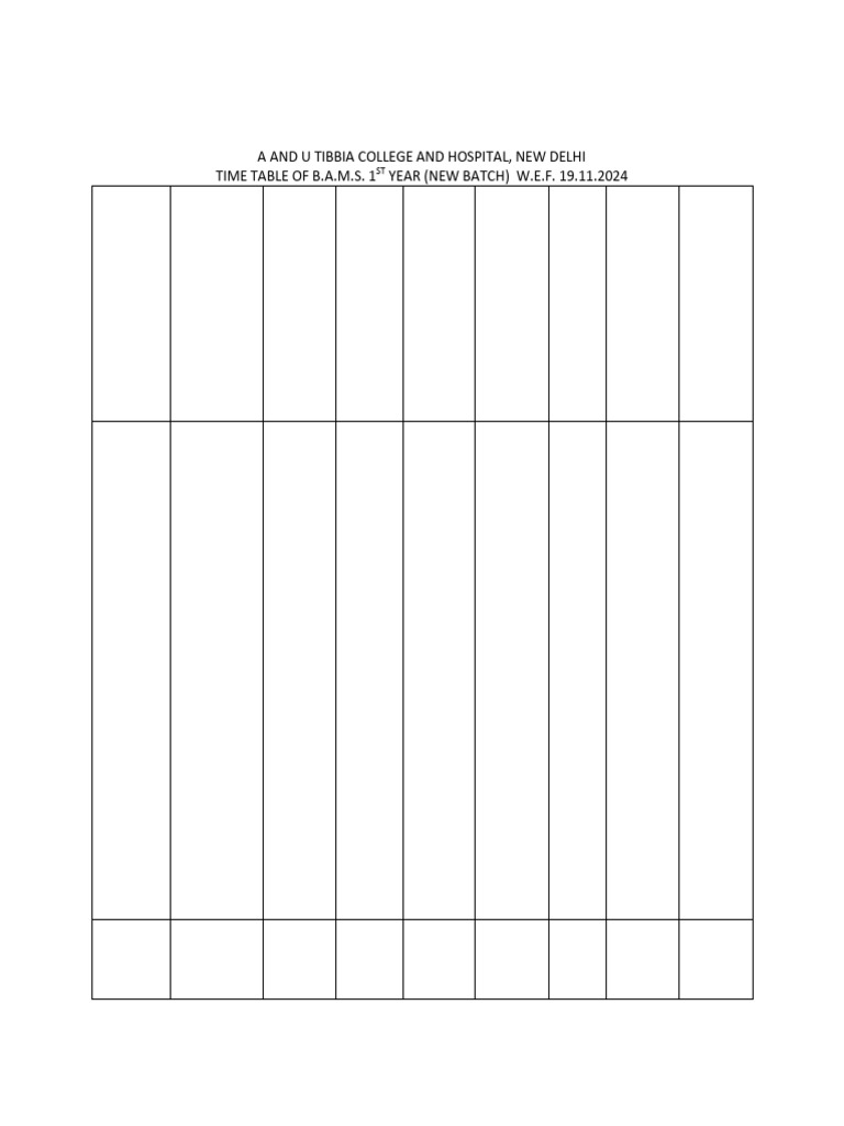 New Batch First Year BAMS Syallbus 2024-2025-1 | PDF | Medical ...