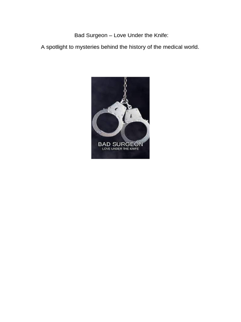 Bad Surgeon - Love Under The Knife | PDF | Regenerative Medicine