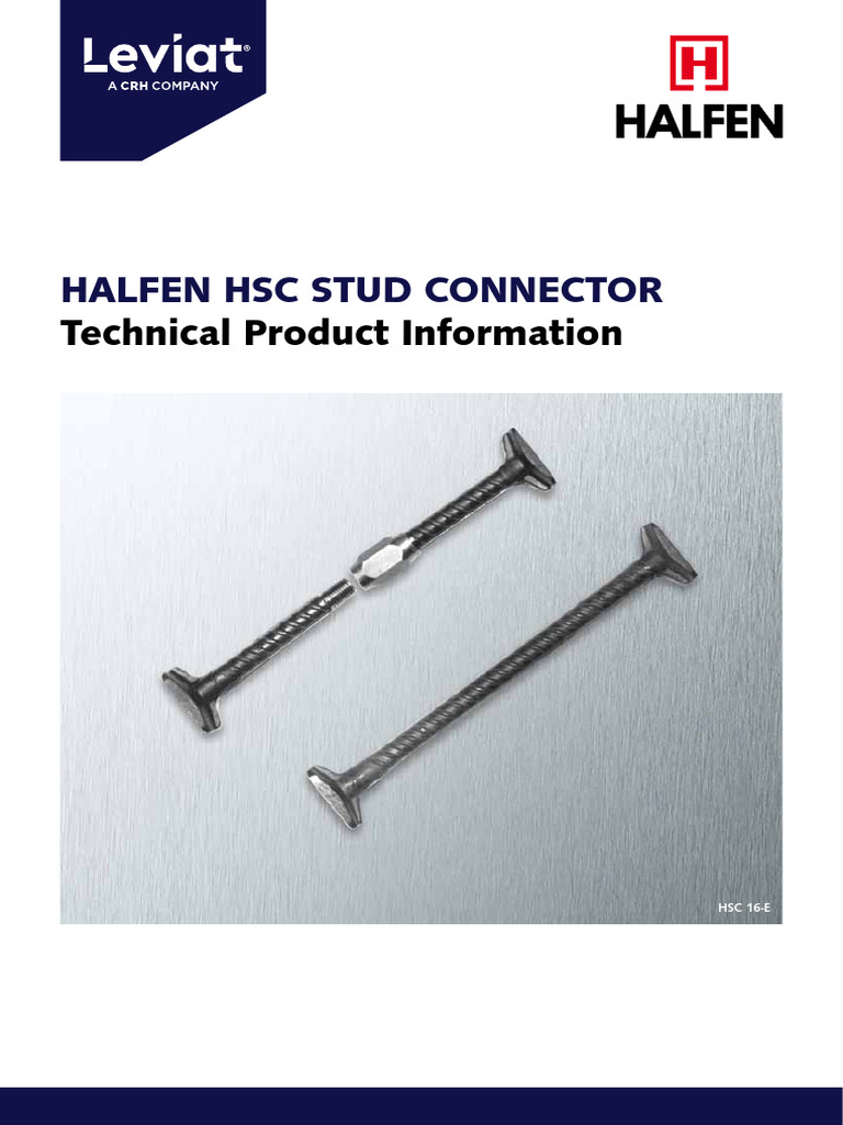 HALFEN HSC Stud Connector Overview | PDF | Beam (Structure) | Materials