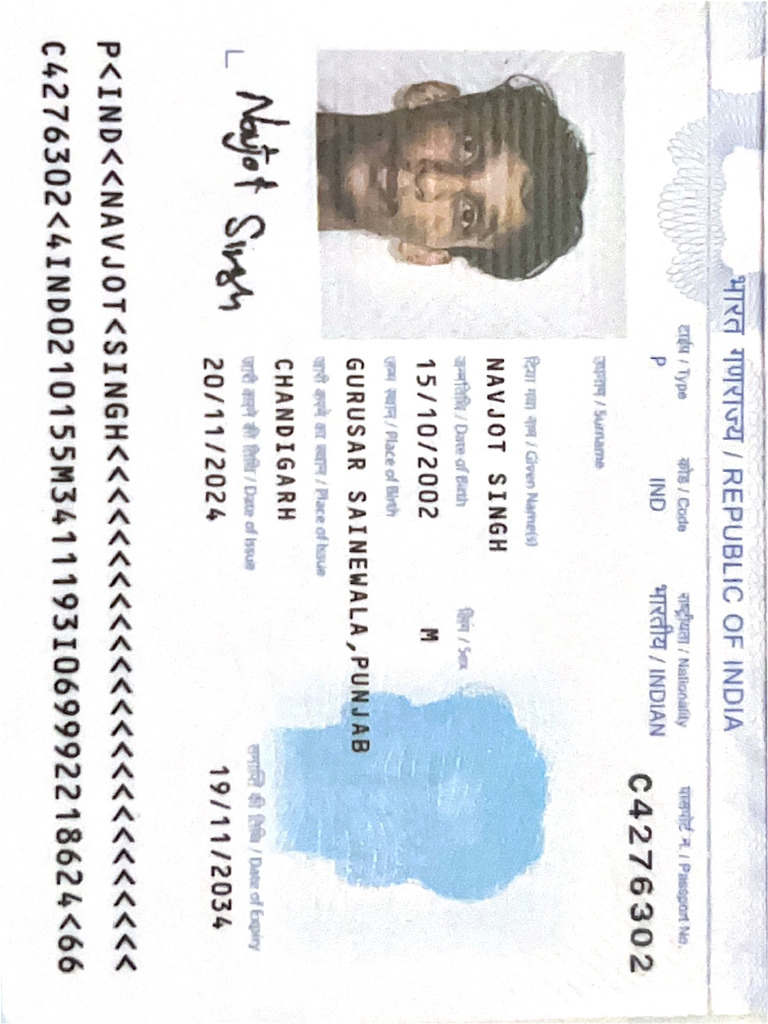 Navjot Passport | PDF