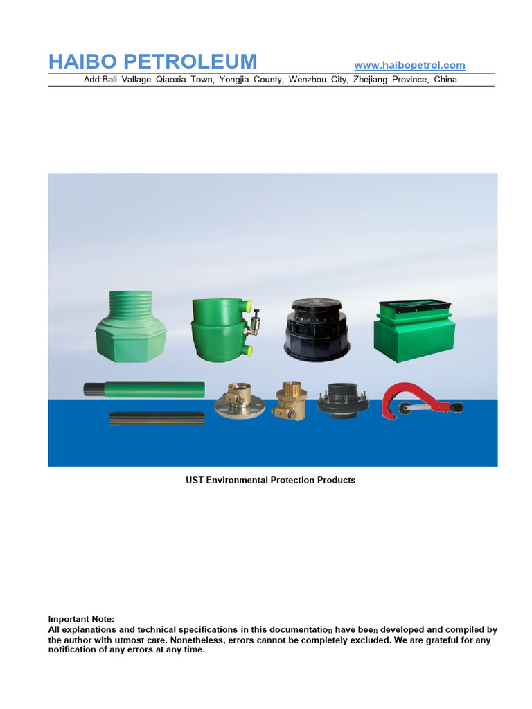 UST Environmental Protection Products | PDF | Pipe (Fluid Conveyance ...