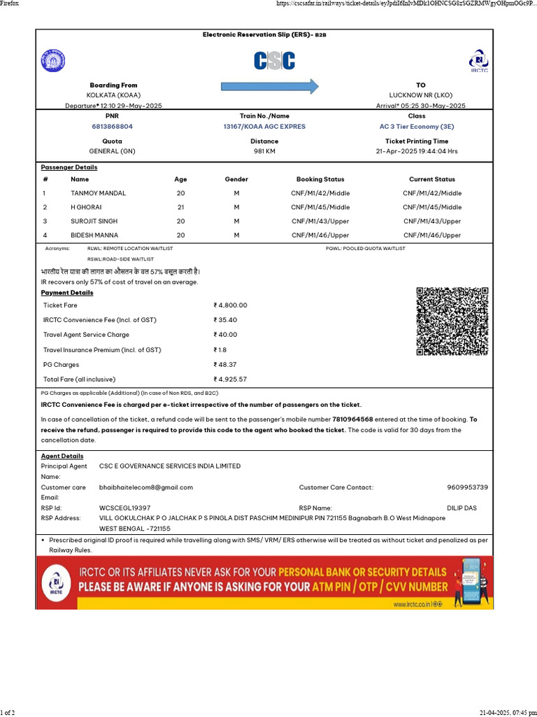 Koaa To Lko | PDF | Service Industries