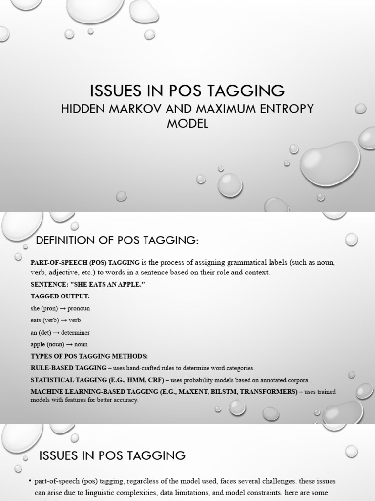 Issues in Pos Tagging | PDF | Part Of Speech | Cognitive Science