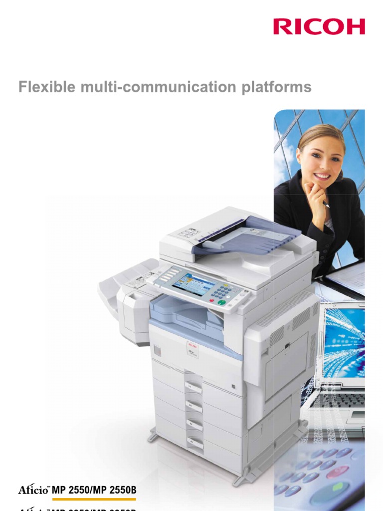 Ricoh Aficio MP2550 MP3350 Brochure | PDF | Image Scanner | Fax