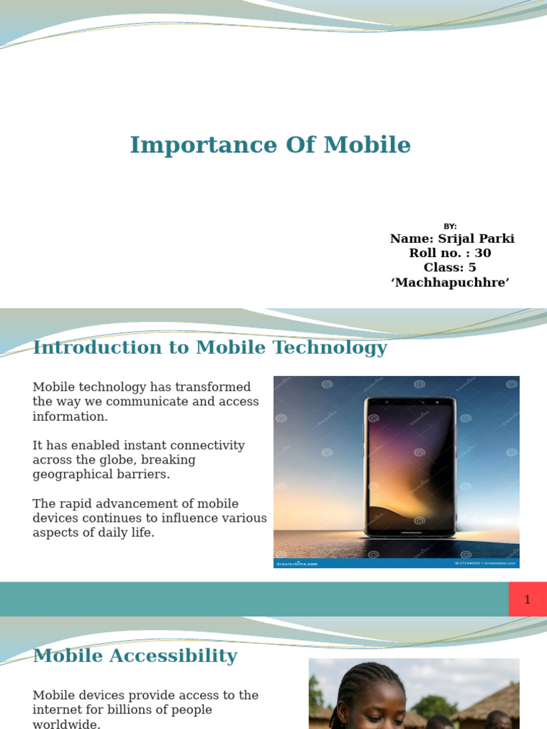 Significance of Mobile Technology | PDF