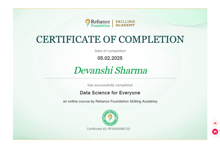 Certificate - RF Skilling Academy0000 | PDF