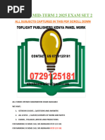 Grade 8 Agriculture Term 1 2025 Opener Exam | PDF | Surface Runoff | Soil