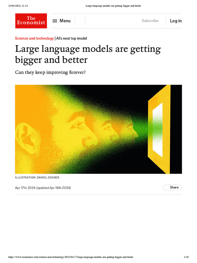 Large Language Models Are Getting Bigger and Better | PDF | Artificial ...