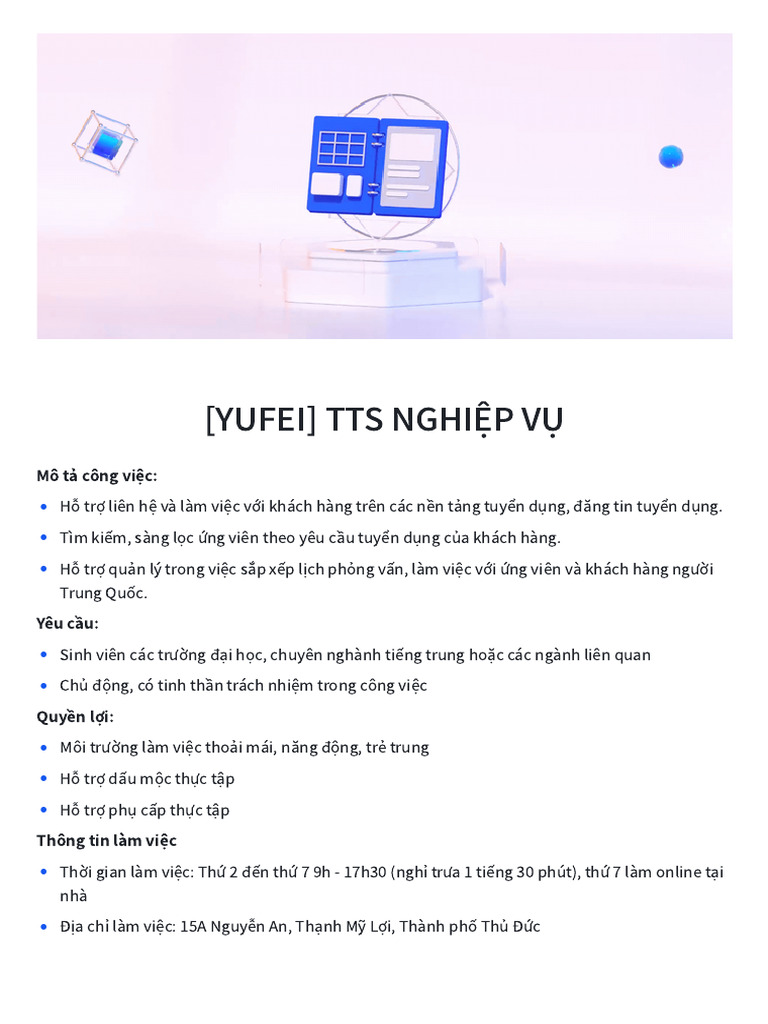 (YUFEI) TTS NGHIỆP VỤ | PDF