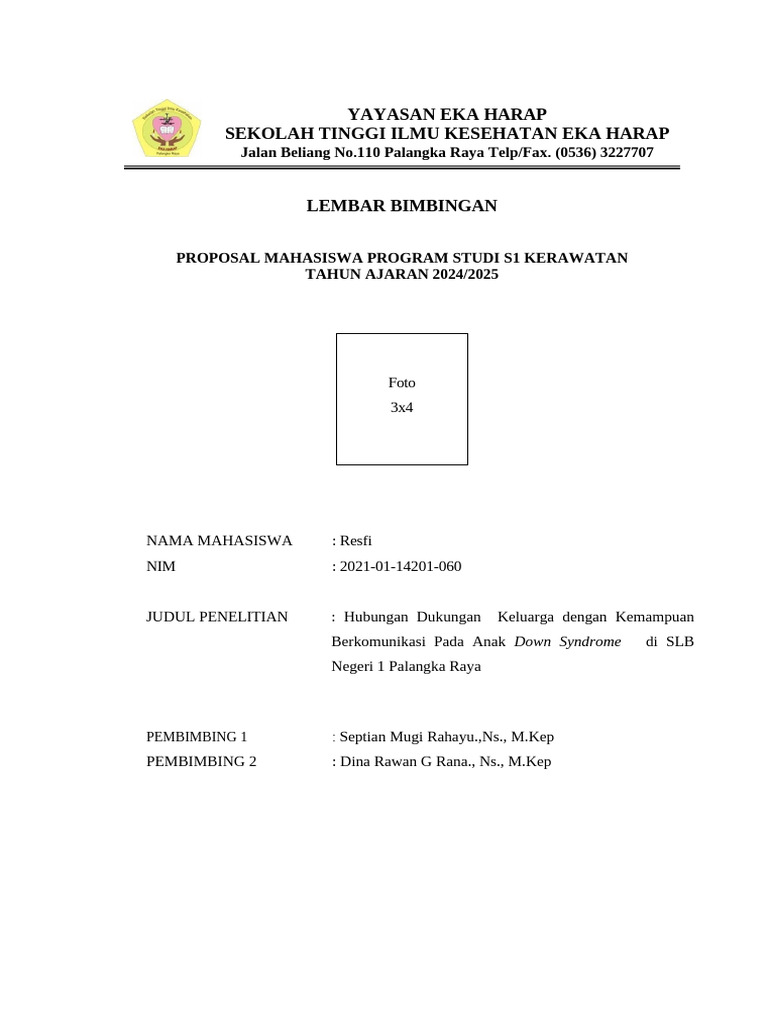 Lembar Konsul Proposal | PDF