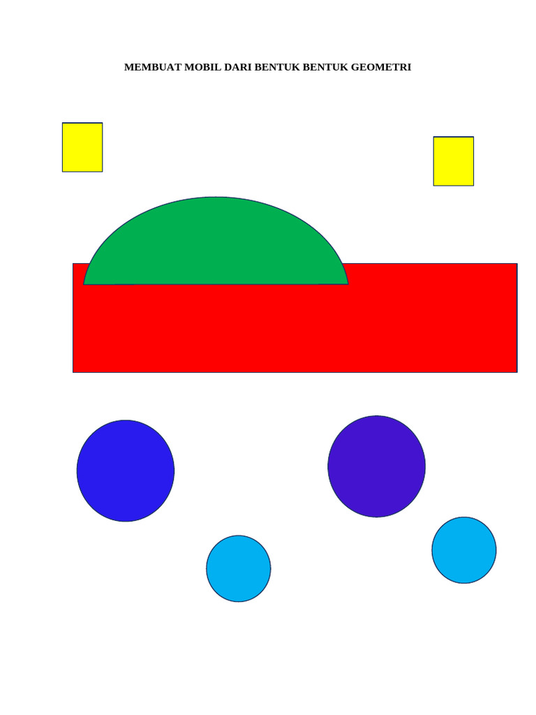 Membuat Mobil Dari Bentuk Bentuk Geometri | PDF