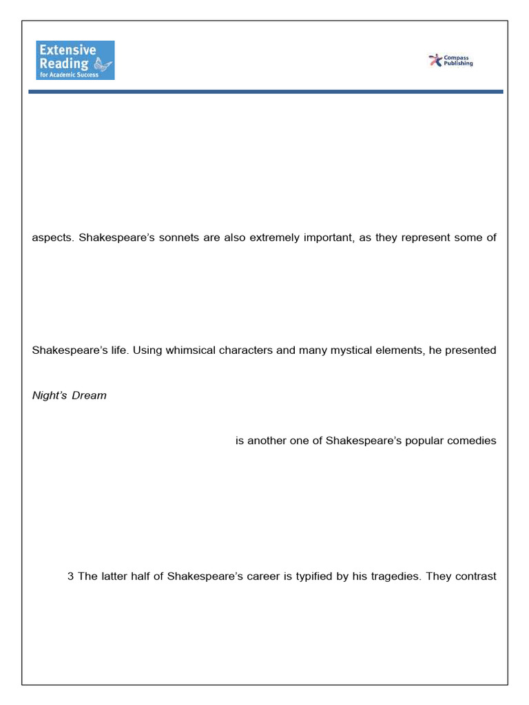 Extensive Reading For Academic Success A | PDF | W. B. Yeats | Emily Dickinson