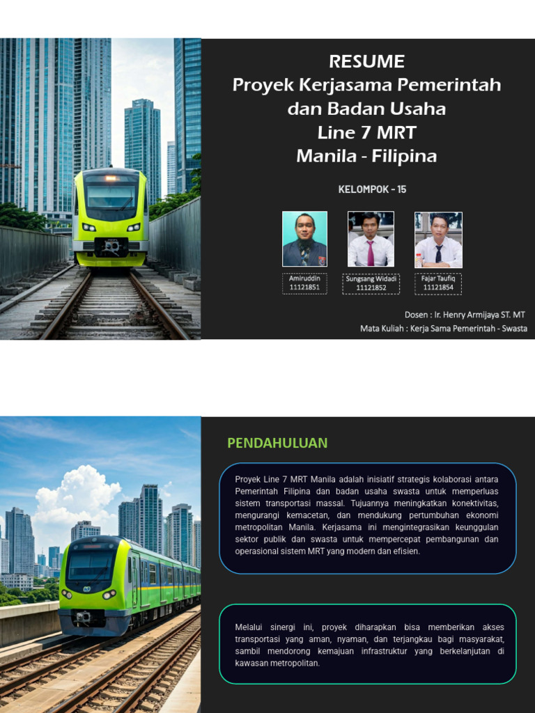 Kerjasama Proyek Line 7 MRT Manila | PDF