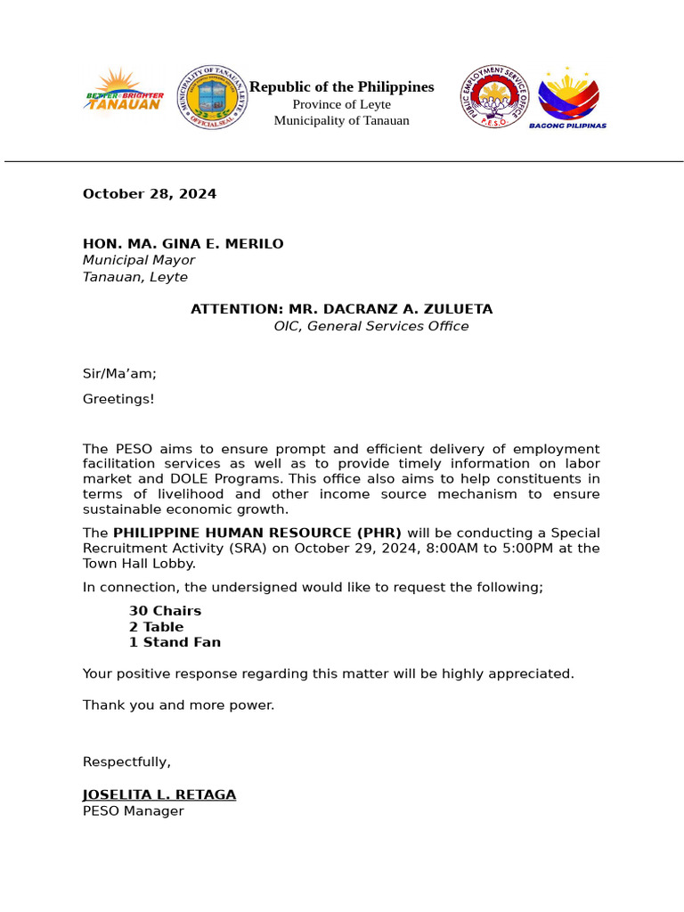 Letter Request | PDF