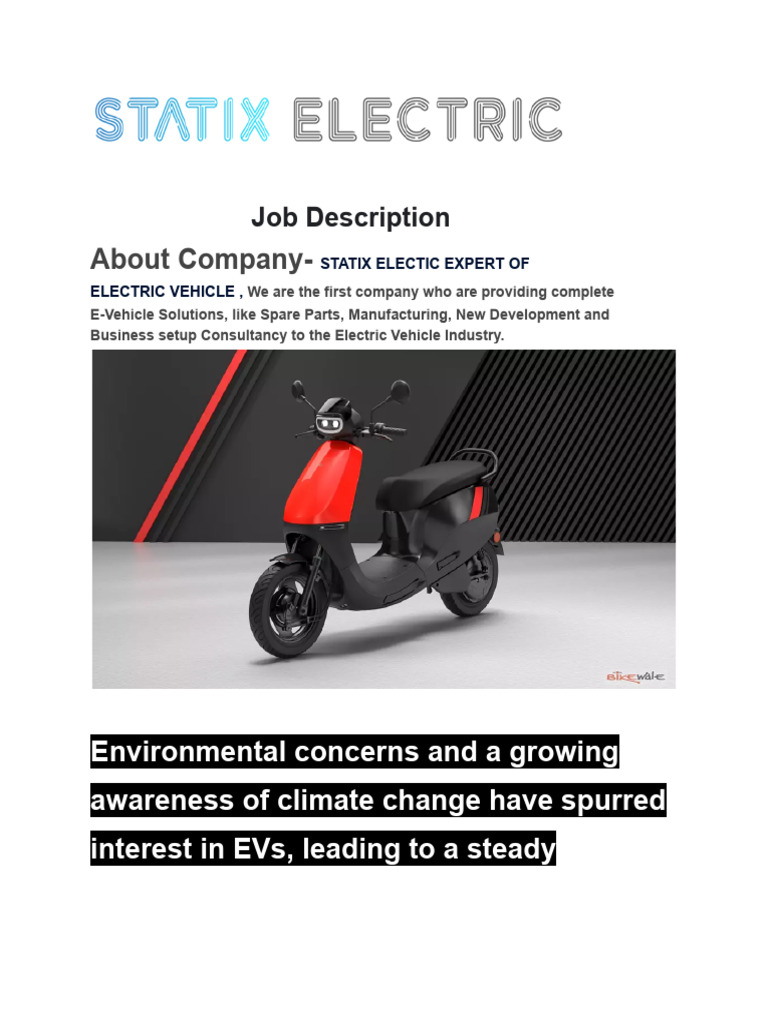 JD of Statix Electic | PDF