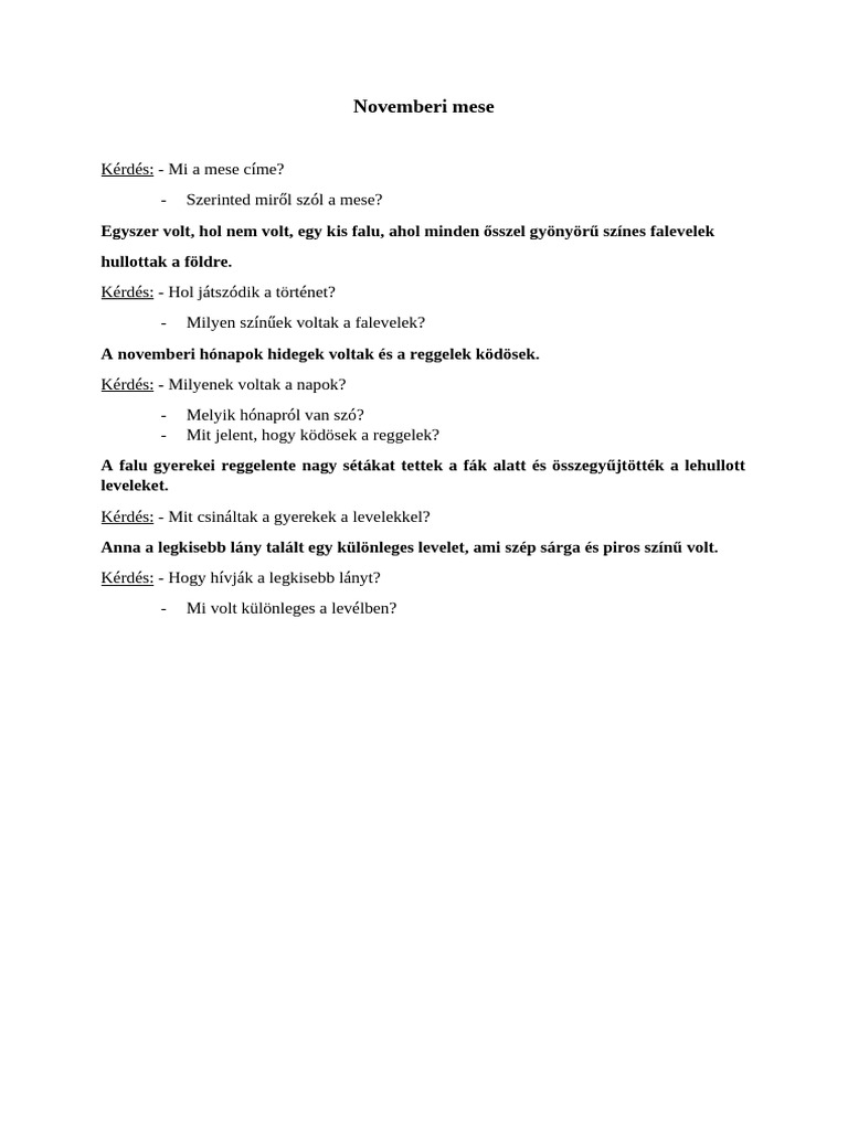 Novemberi Mese | PDF