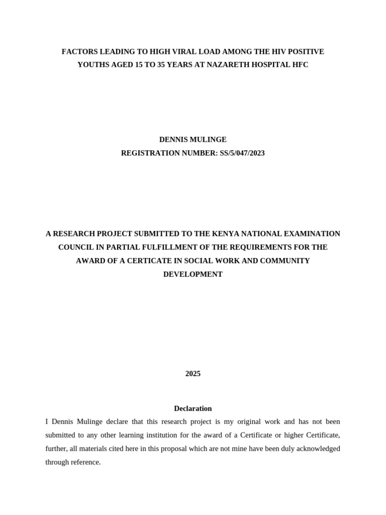 kamuu 8 | PDF | Management Of Hiv/Aids | Hiv/Aids