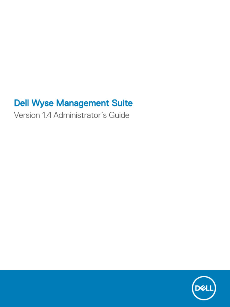 All-Products Esuprt Thin Clients Esuprt Software Wyse Wyse-Wms Administrator-Guide19 En-Us | PDF ...