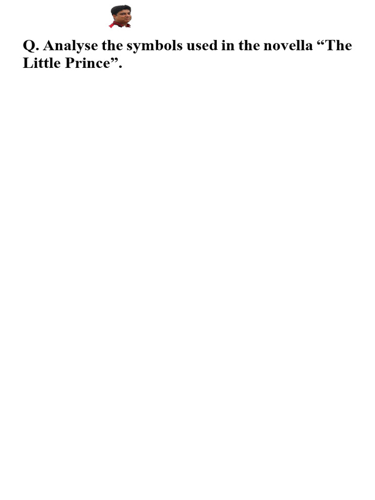 Symbols in "The Little Prince" Explained | PDF | The Little Prince