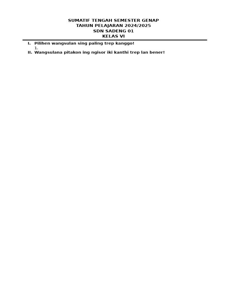 Sts Bahasa Jawa | PDF