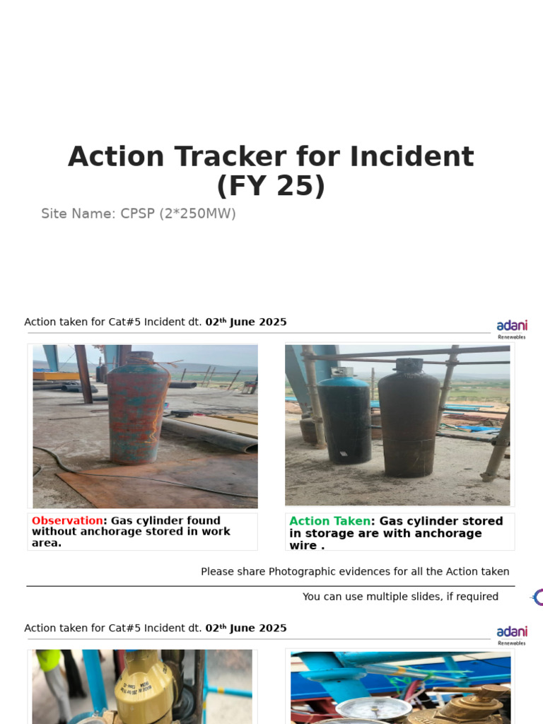 Cat 5 Incident Action Tracker FY 25 | PDF | Equipment