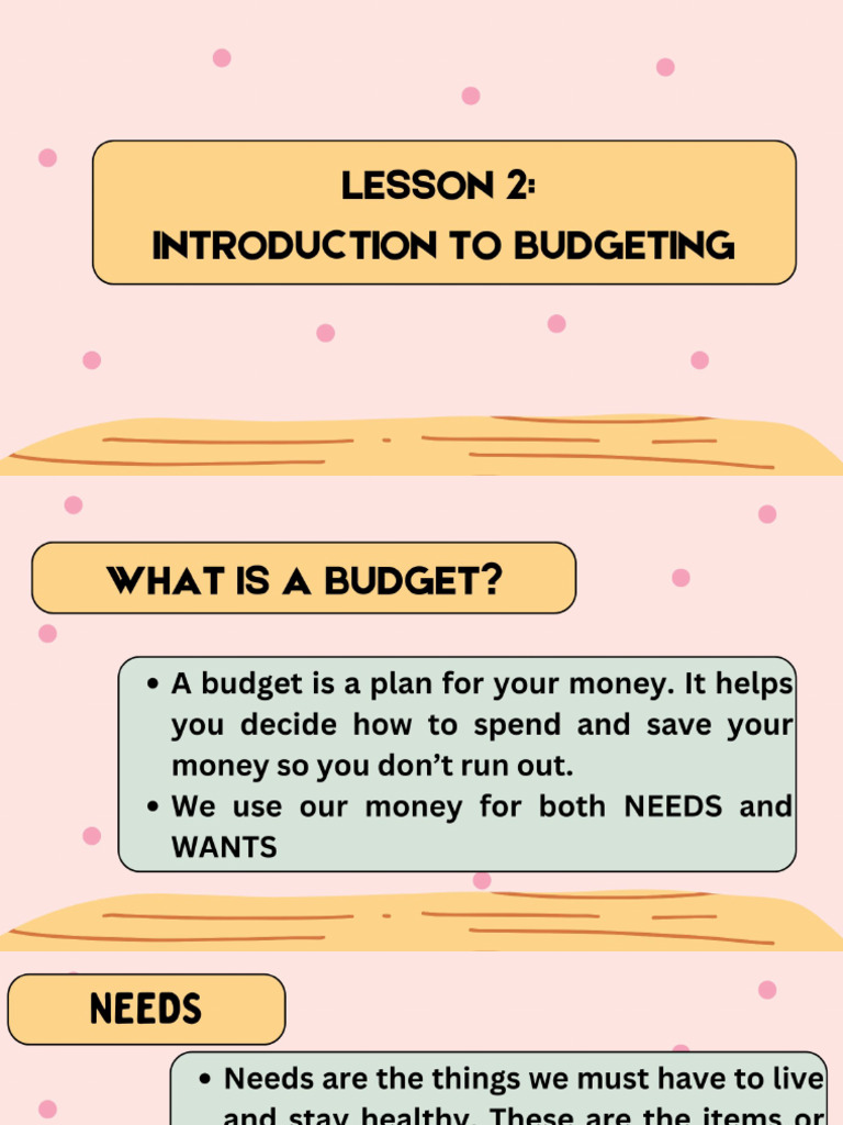 Lesson2 Budgeting | PDF