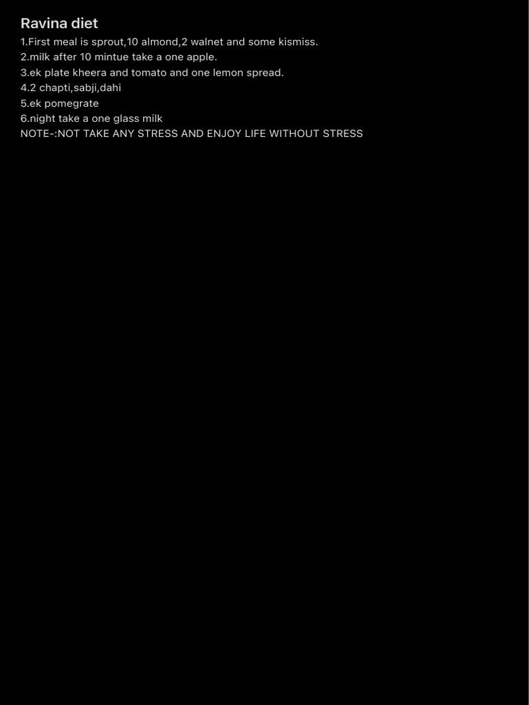 Ravina Diet | PDF
