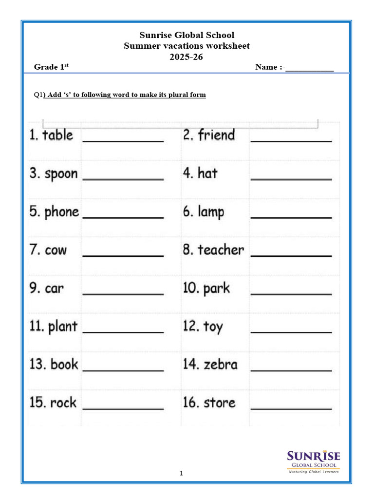 Grammar Worksheet | PDF