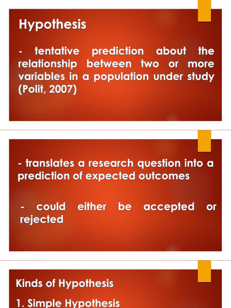 Hypothesis Assumptions | PDF