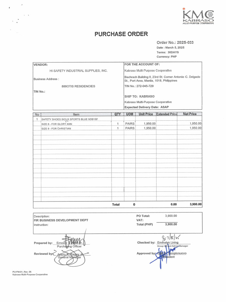 k2025-033 - Hi-Safety - Business Devt | PDF