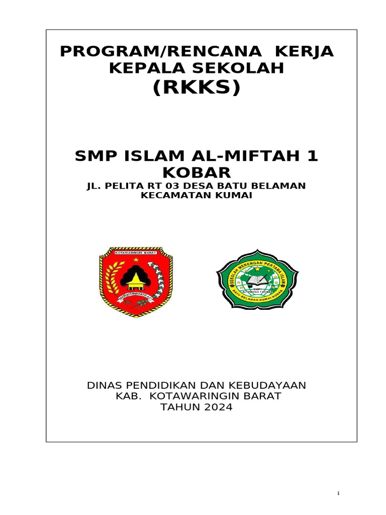 Program Kerja Kepala Sekolah | PDF