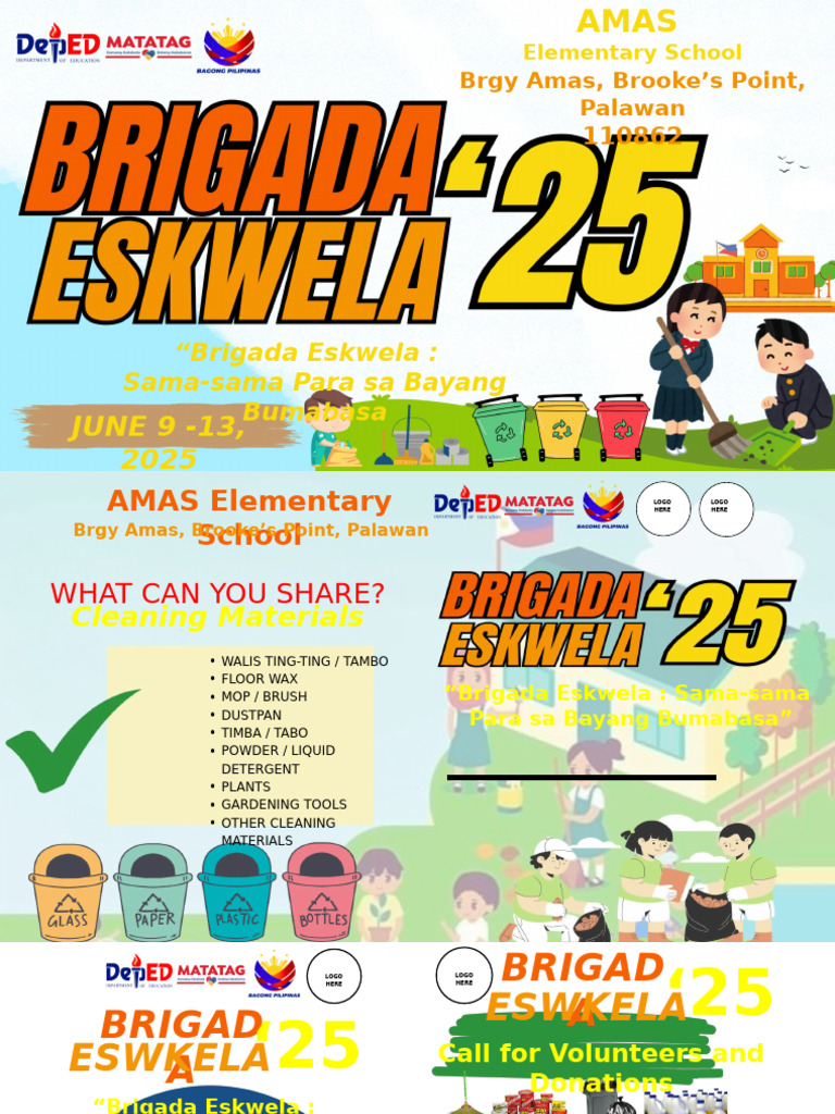 Brigada Eskwela 2025: Call for Donations | PDF