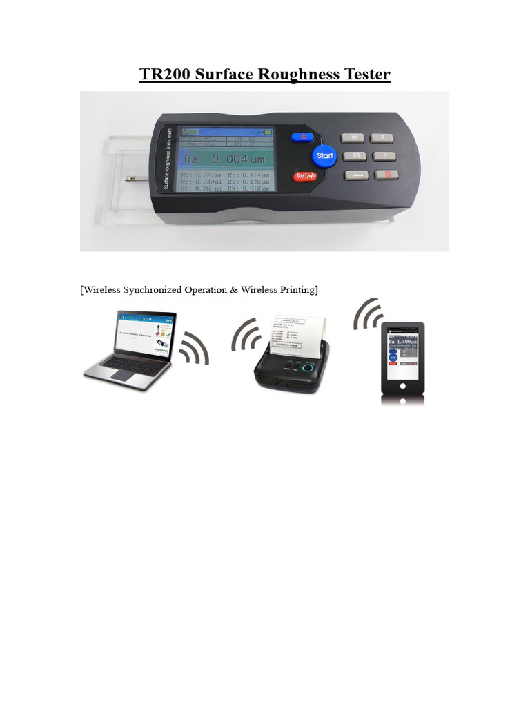 TR200 Surface Roughness Tester | PDF | Embedded System | Wireless