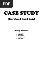Euroland Foods Case Solution | PDF | Internal Rate Of Return | Net Present Value