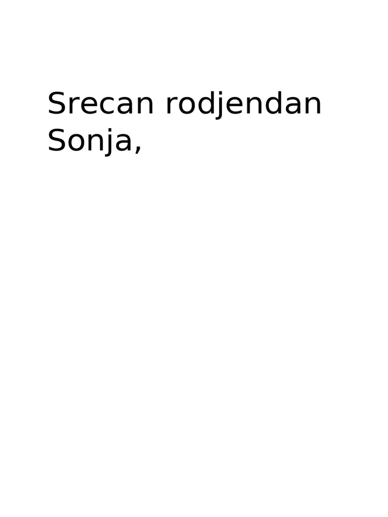Srecan Rodjendan Dunja | PDF